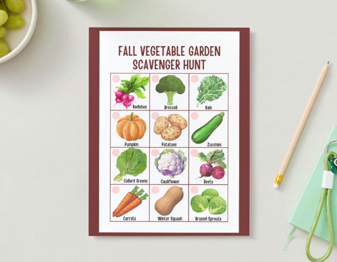 Fall Vegetable Scavenger Hunt | Vegetable Activity for Kids | Fall ...