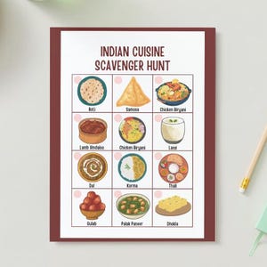 Indian Foods Scavenger Hunt | Indian Cuisine Activity | PDF Download ...