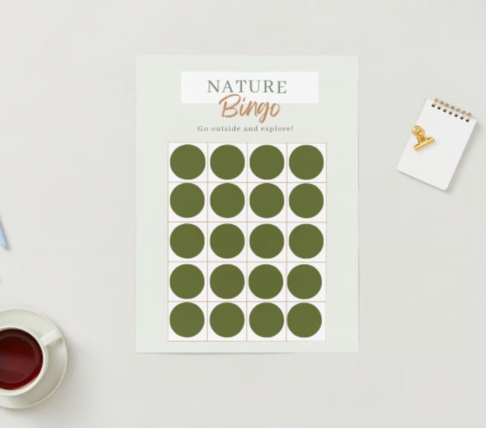 Nature Bingo Game | Bingo Game for Kids | Nature Walk Bingo Game ...