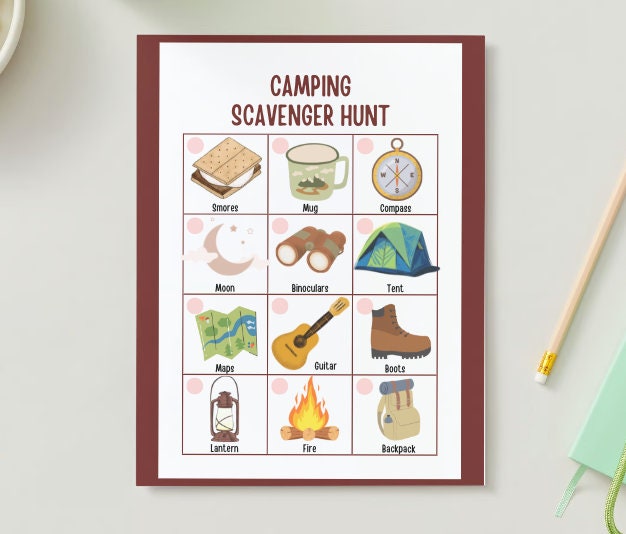 Camping Scavenger Hunt | Scavenger Hunt for Campers | Printable for ...