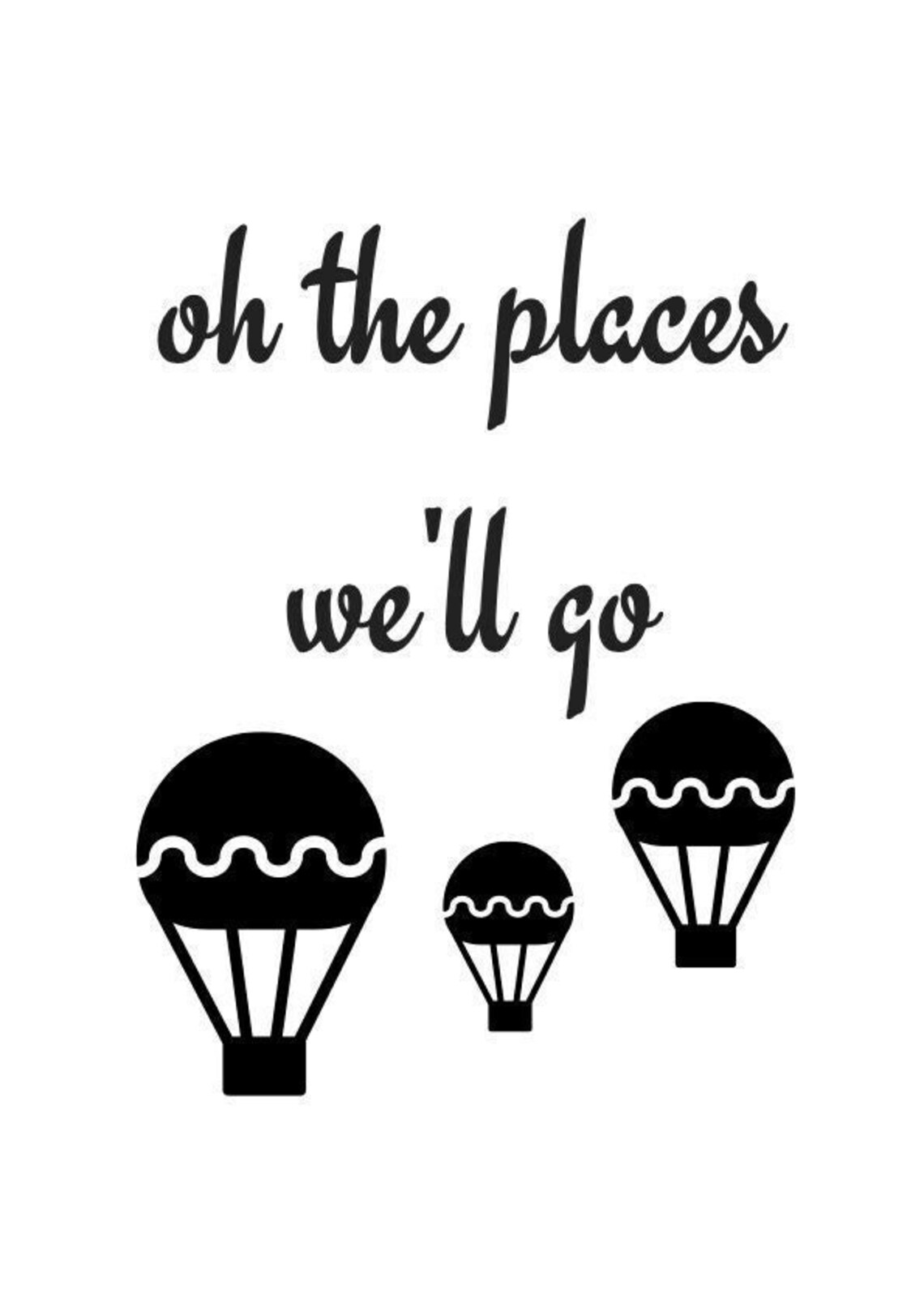 Oh the Places We'll Go Downloadable Print - Etsy