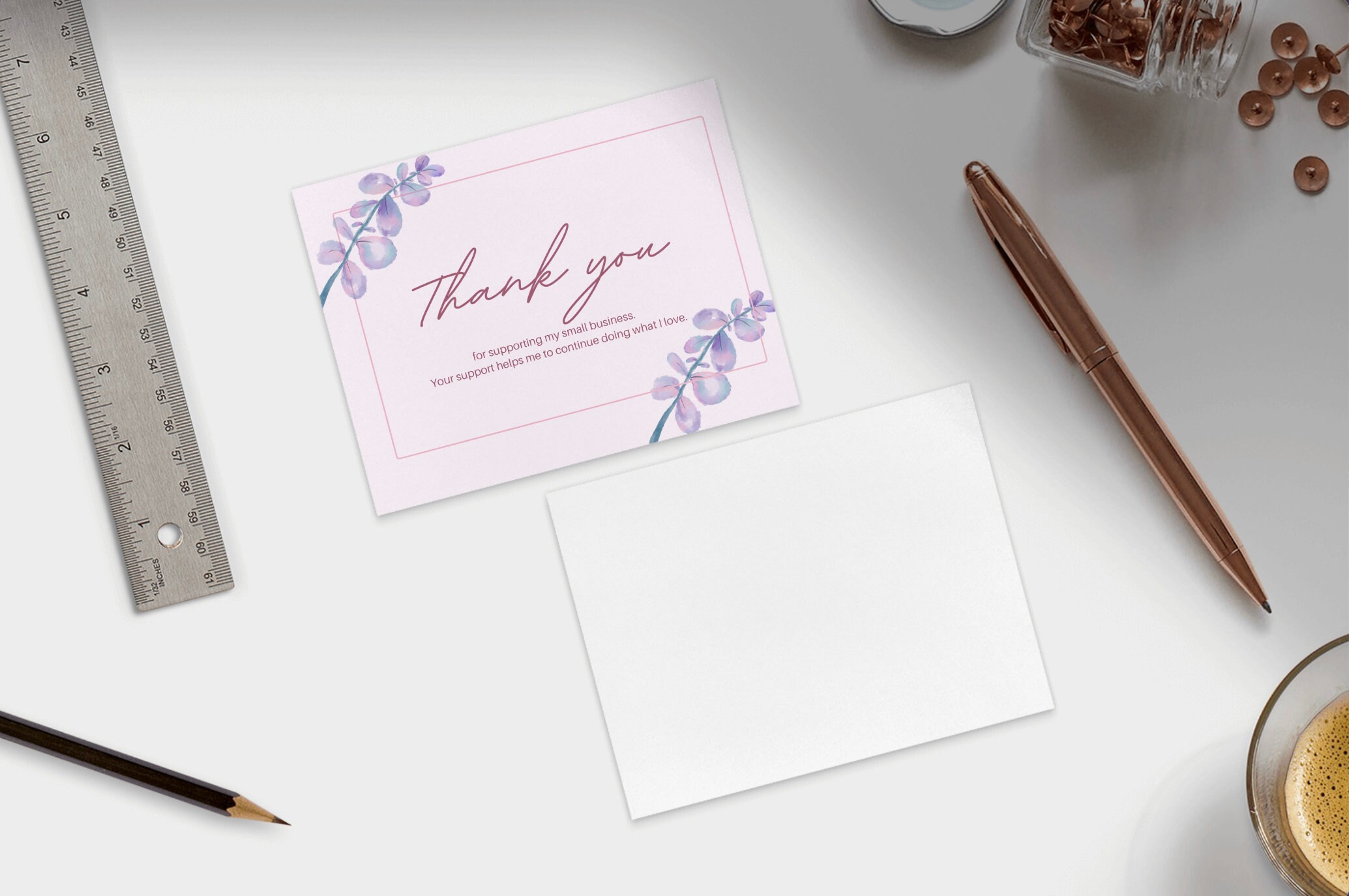 Digital Thank You Card for Small Business Instant PDF - Etsy