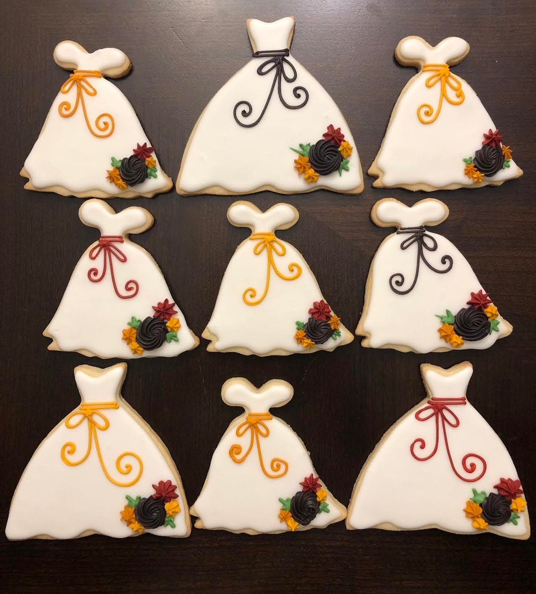 1 Dozen Dress Cookies | Bridal & Wedding Cookies - Etsy