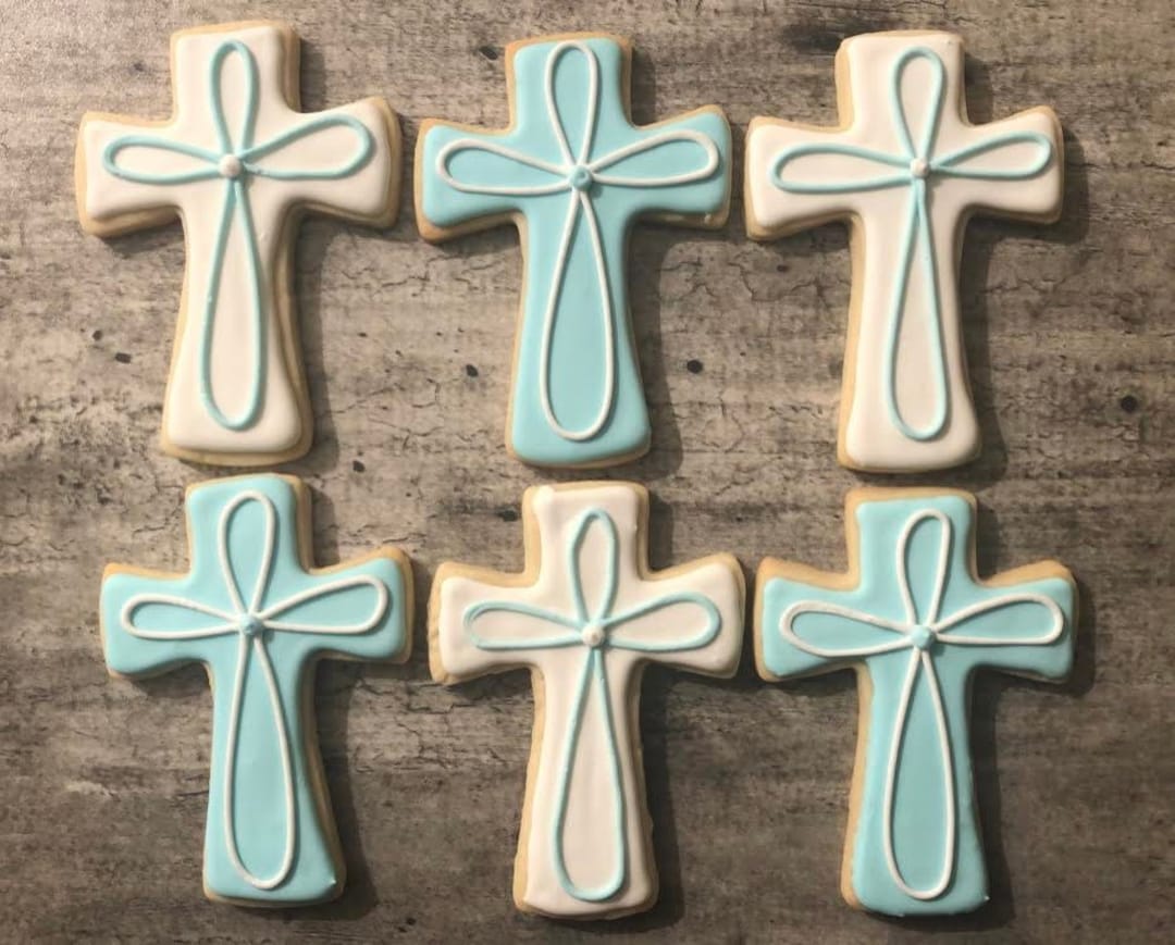 1 Dozen Religious Cross Cookies | Baptism, Christening, Confirmation ...