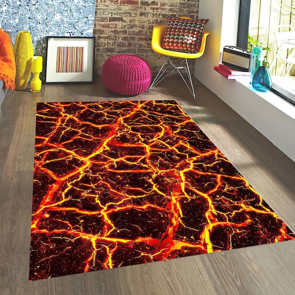 The Floor is Lava Rug - Etsy