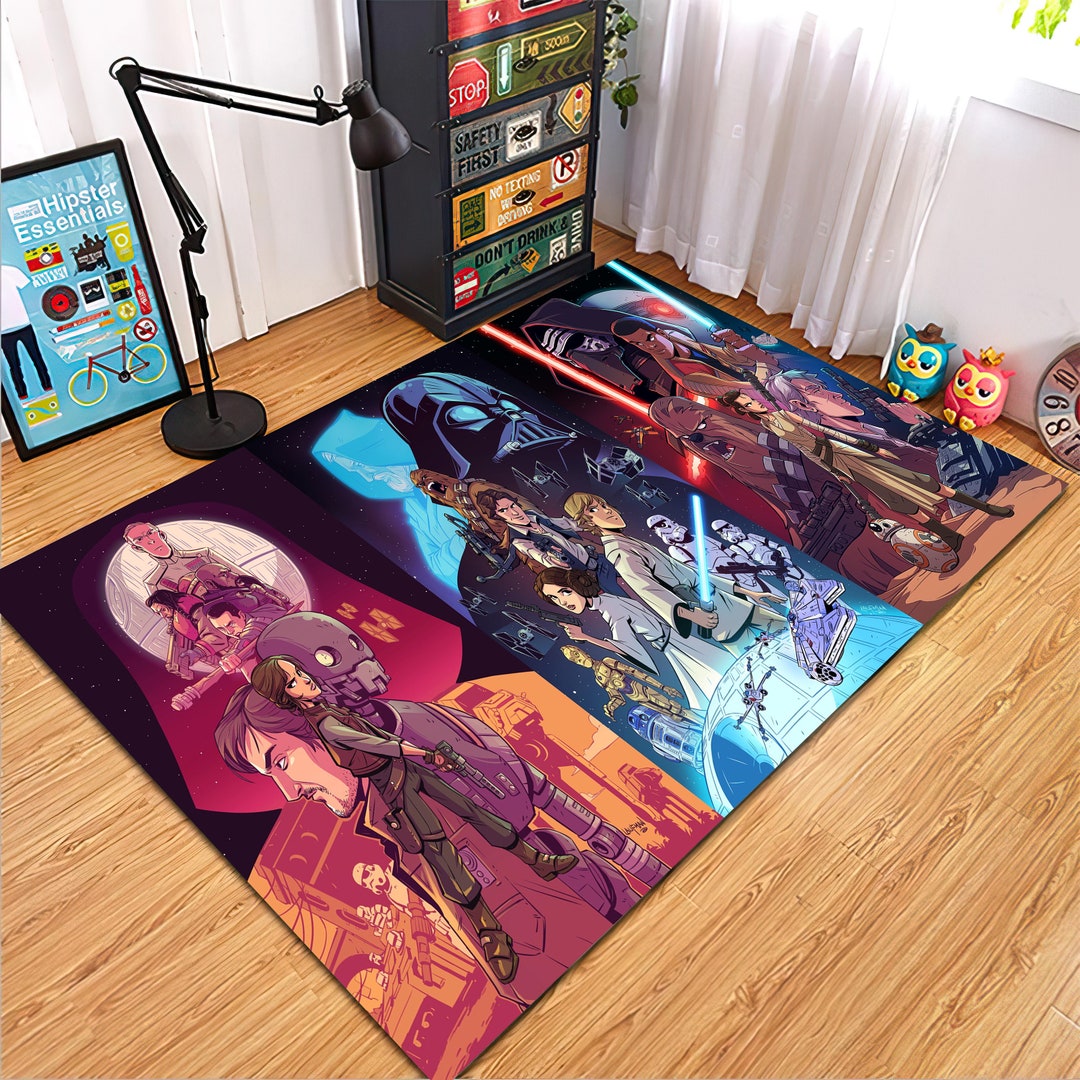Star Wars Rug Death Star Fight Rug Star Wars Carpet - Etsy