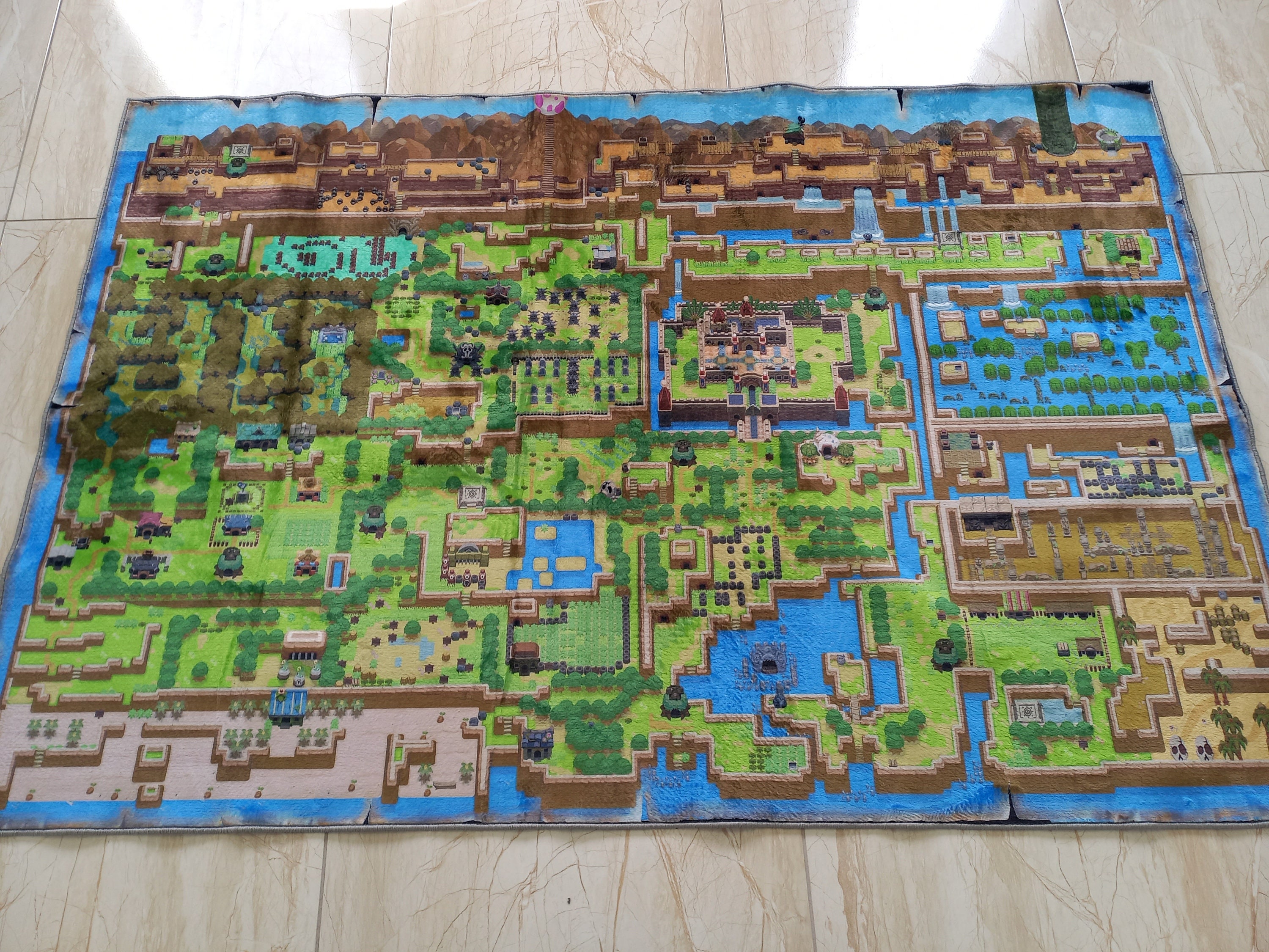 Zelda Rug Zelda Game Map Rug for Game Room Legend of Zelda - Etsy