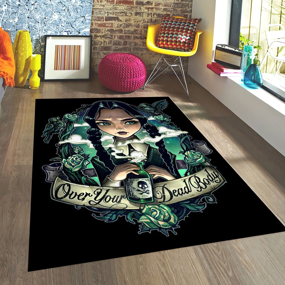 Wednesday Addams Movie Themed Rug Horror Rug Halloween Rug - Etsy