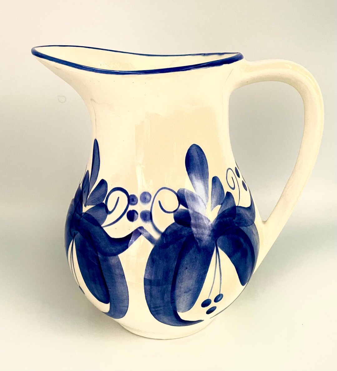 Viboral Pottery 2L Water Pitcher Jar Handpainted - Etsy