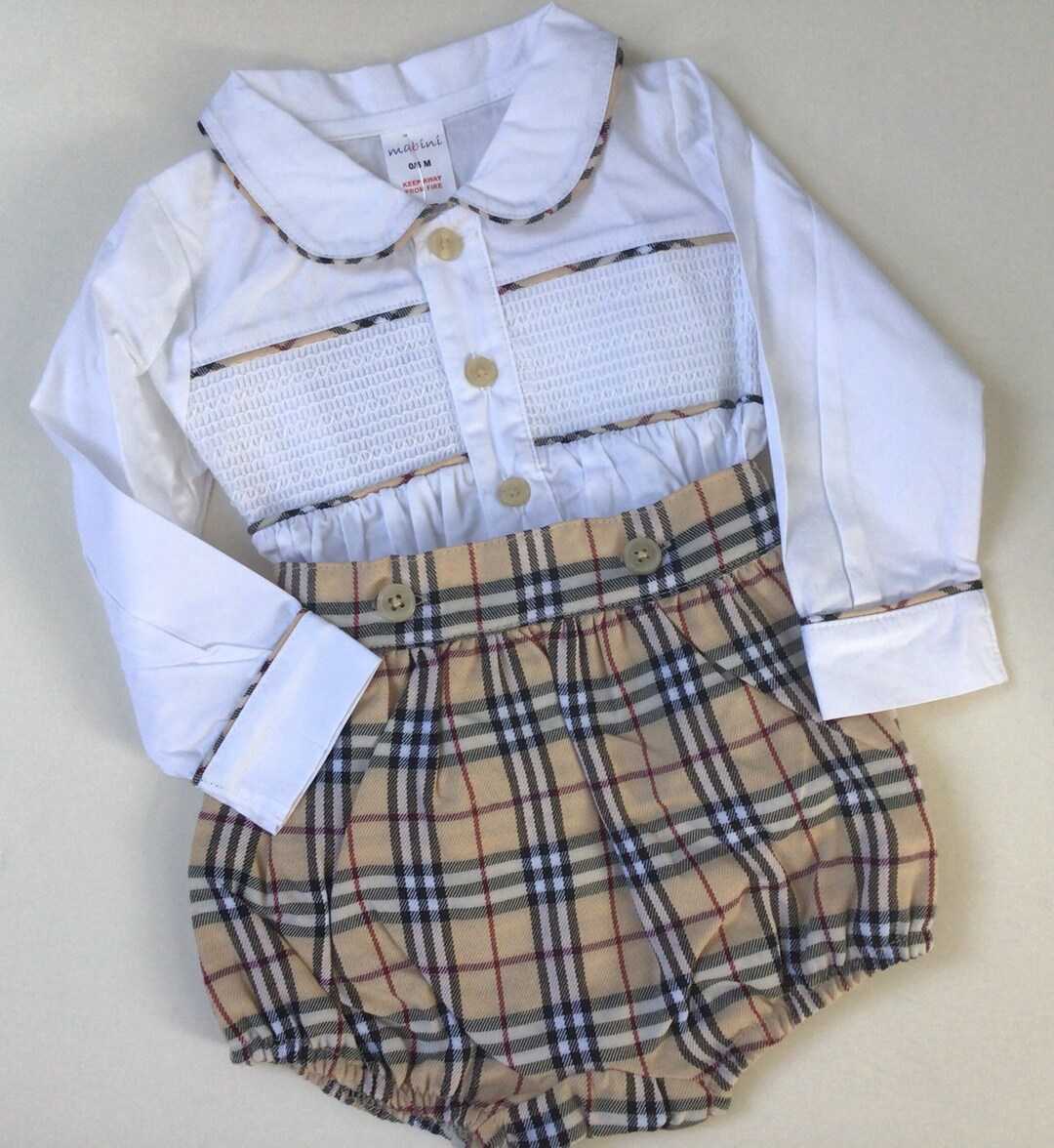 Baby Boys Spanish Smocked Outfit, Personalised Traditional Baby Gift 0 ...