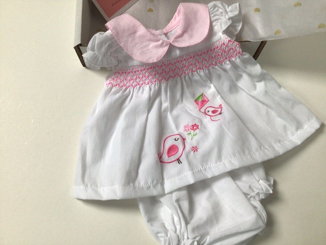 Premature Tiny Baby Outfit Pink Dress and Pants Set Outfit 3-5 Lb 5-8 ...