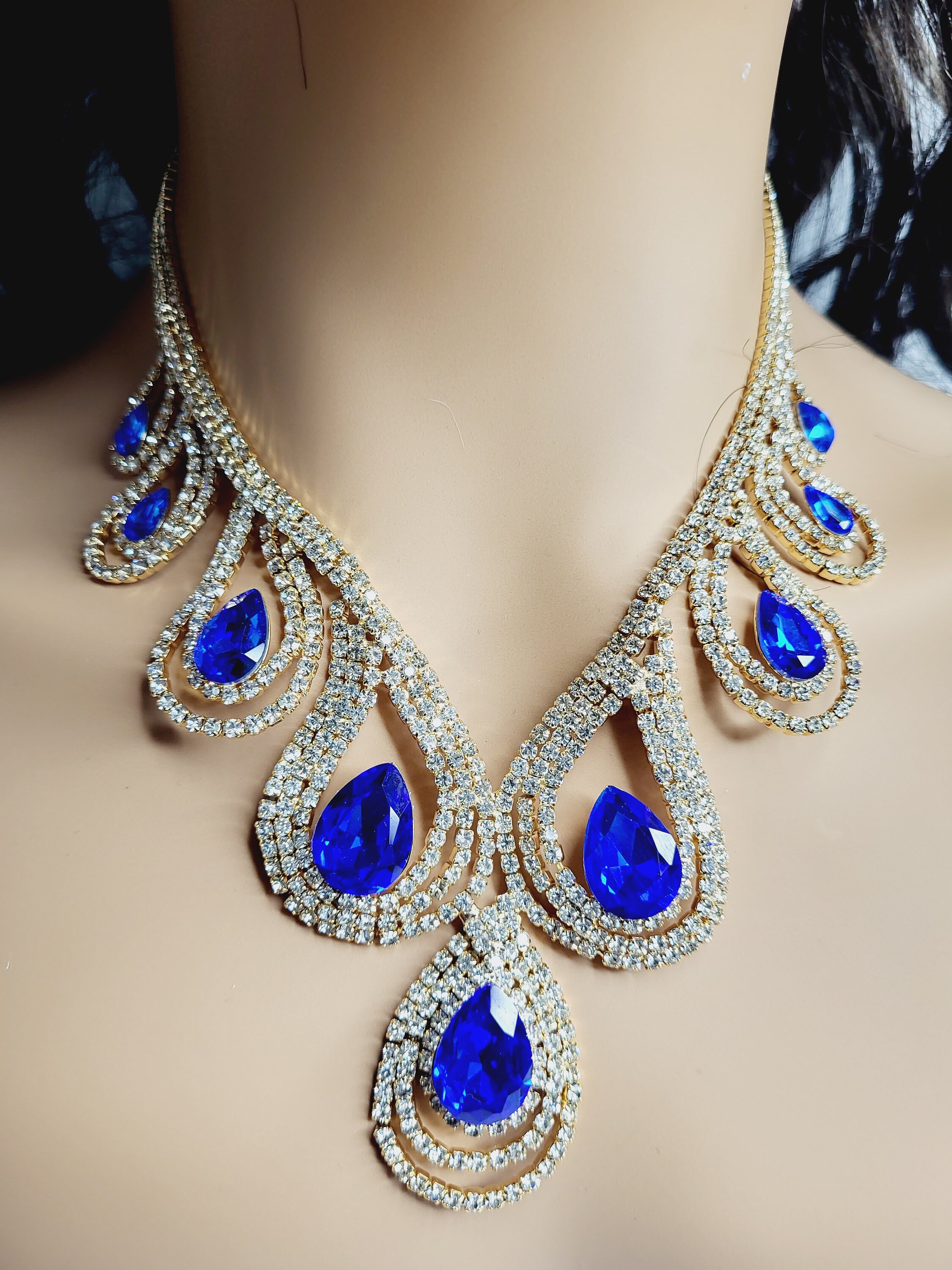 Royal Blue Diamond Necklace