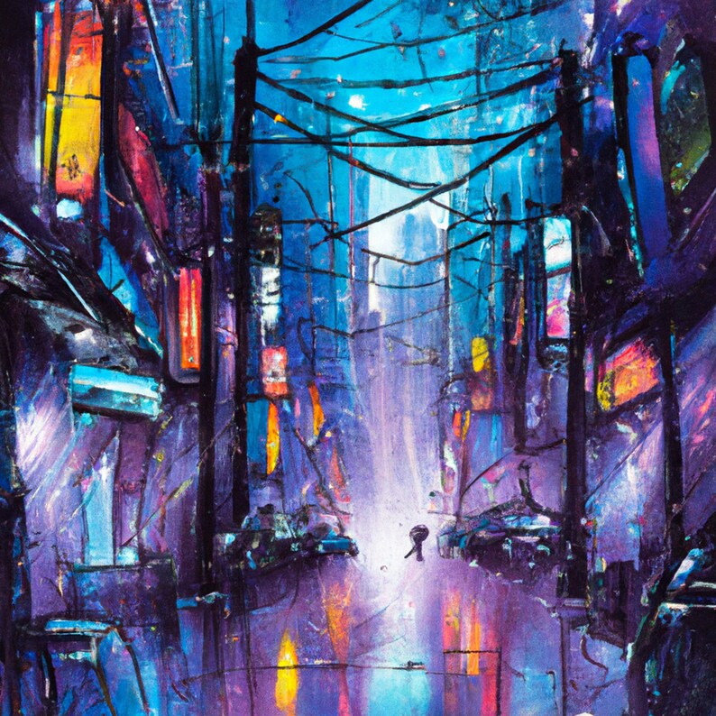 20 Stunning Original Cyberpunk Artworks for Printing [DIGITAL DOWNLOAD ...