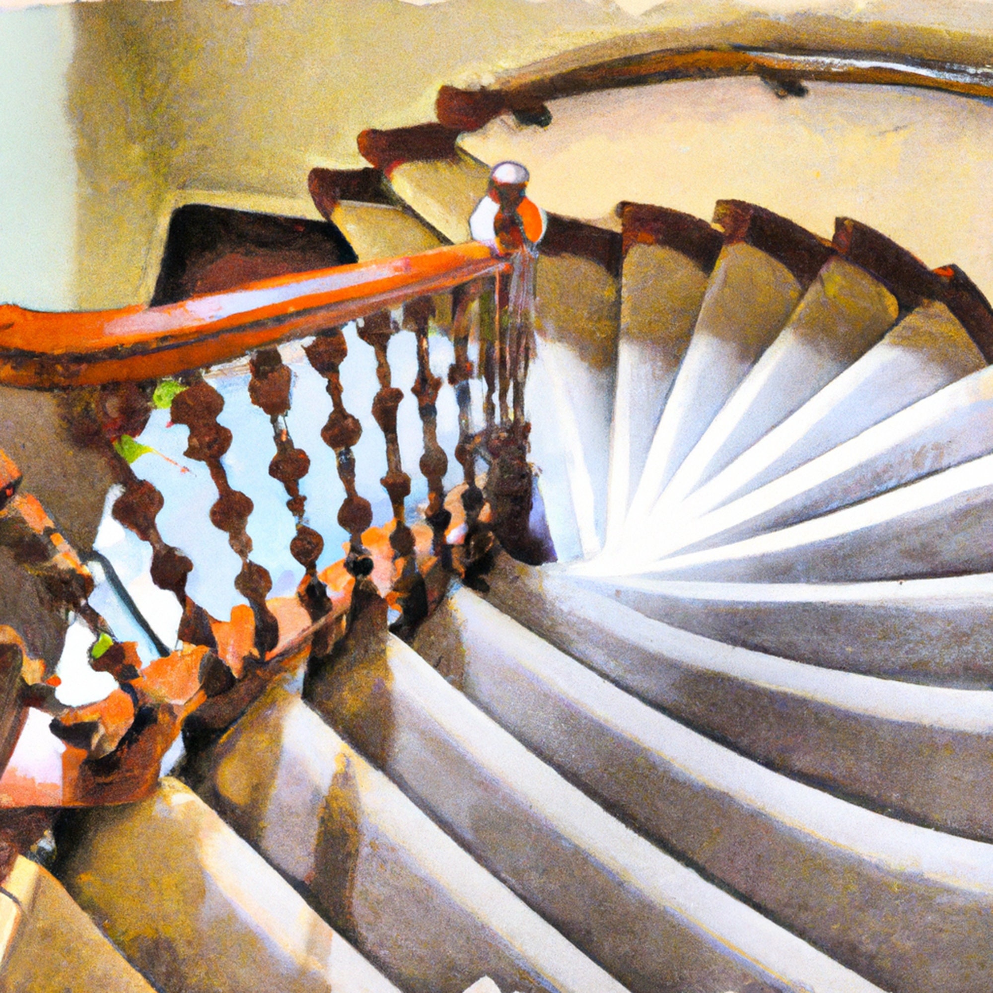 20 Stunning Original Artworks of Stairs and Stairwells for Printing ...