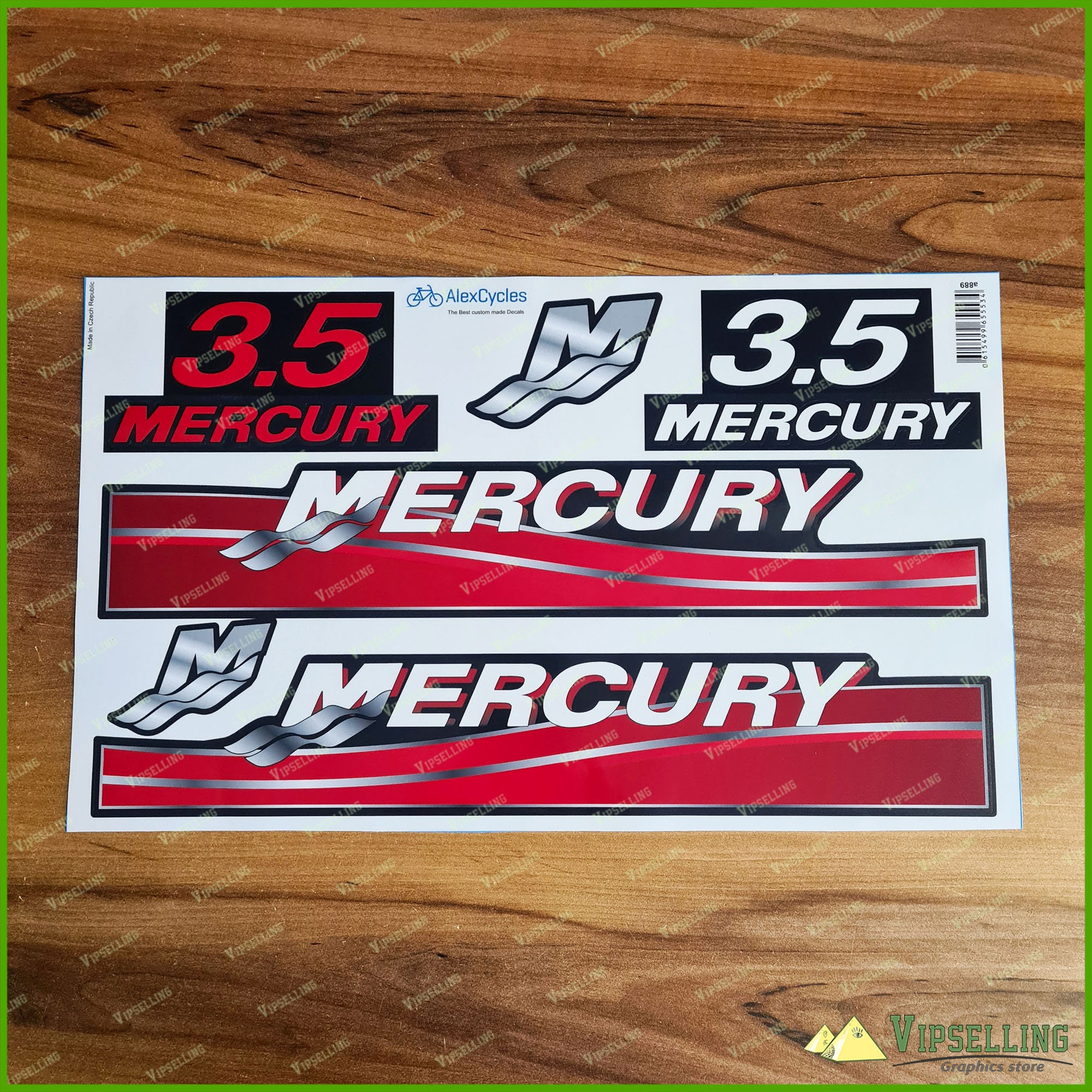 Mercury 3.5HP Outboard Motor Decals Stickers Set - Etsy