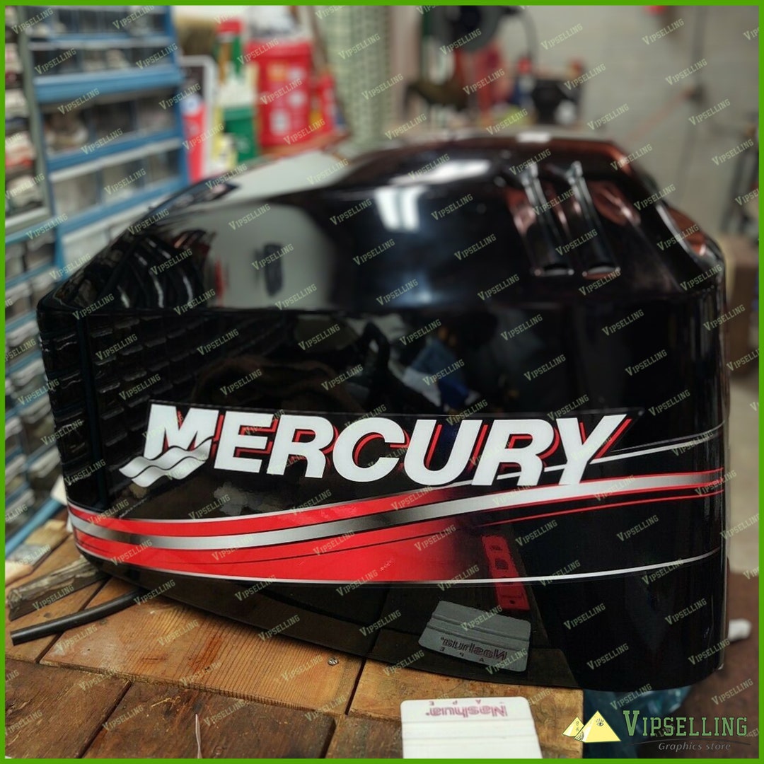 Mercury Elpto 50HP Outboard Motor Engine Boat Decals Stickers Cute High ...
