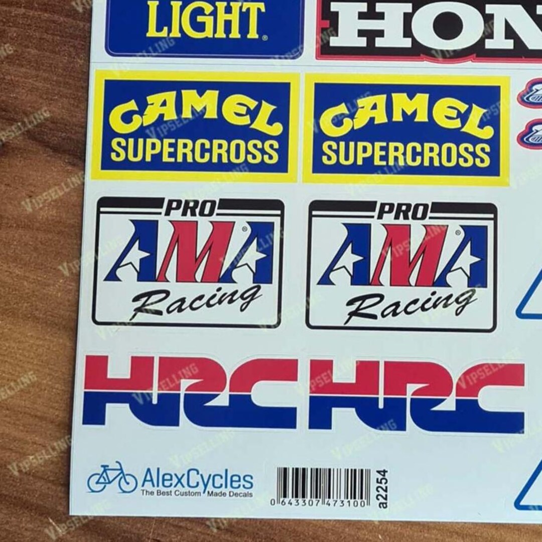 AMA Camel Stickers Sponsors Racing Vinyl CR 125 250 450 480 500 1978 ...