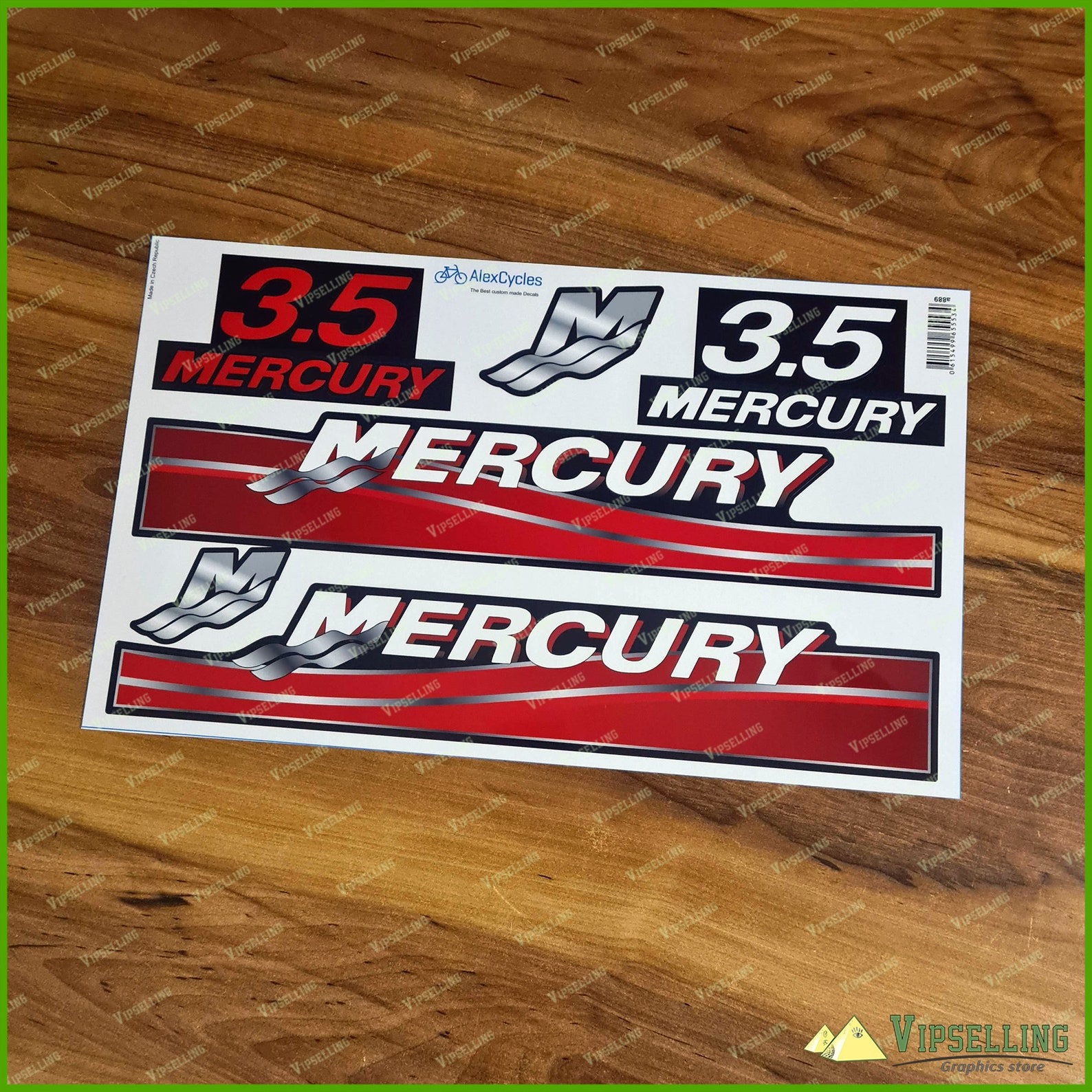 Mercury 3.5HP Outboard Motor Decals Stickers Set - Etsy