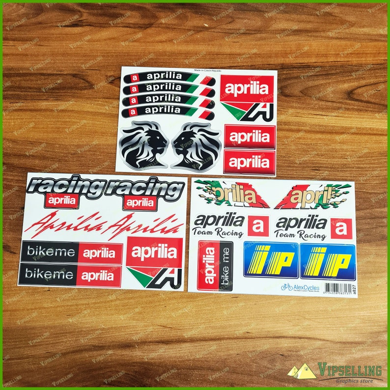 Aprilia Kit 3xa5 Aprilia Motorbike Motorcycle Team Racing Laminated ...
