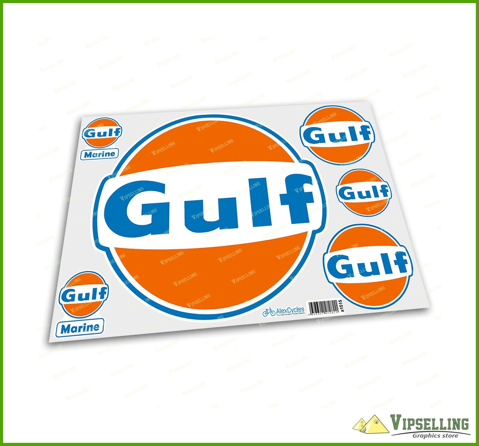 Gulf Logo Decal Vintage Racing Sticker Classic Car Vinyl Decal Retro ...