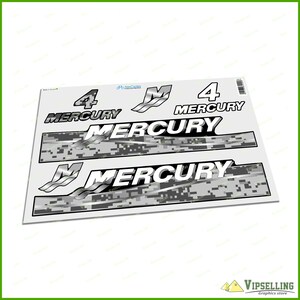 Mercury Marine 4HP Outboard Motor Decals Stickers Boat Kit - Etsy