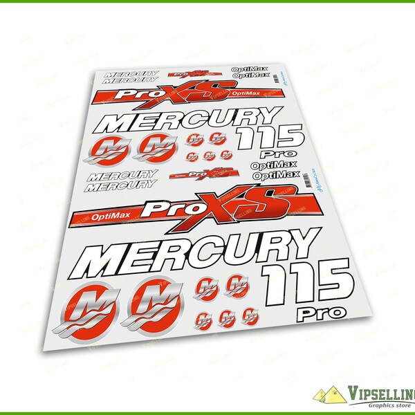 Mercury Optimax Decals - Etsy