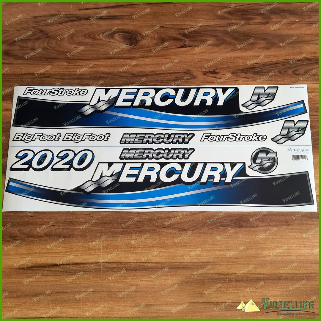 Mercury Bigfoot Fourstroke 20HP Outboard Motor Decals Stickers Set - Etsy