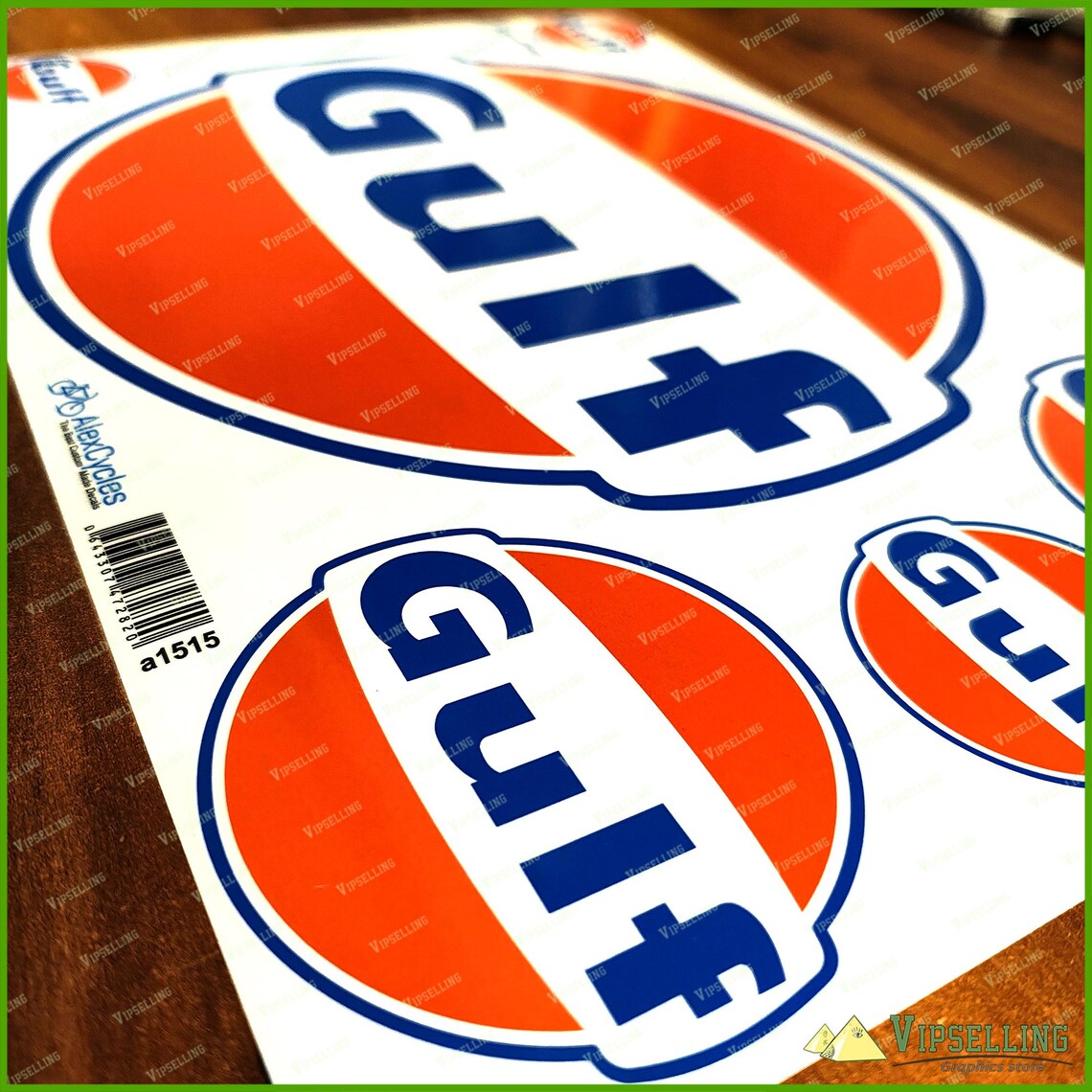 Gulf Logo Decal Vintage Racing Sticker Classic Car Vinyl Decal Retro ...