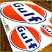 Gulf Logo Decal Vintage Racing Sticker Classic Car Vinyl Decal Retro ...