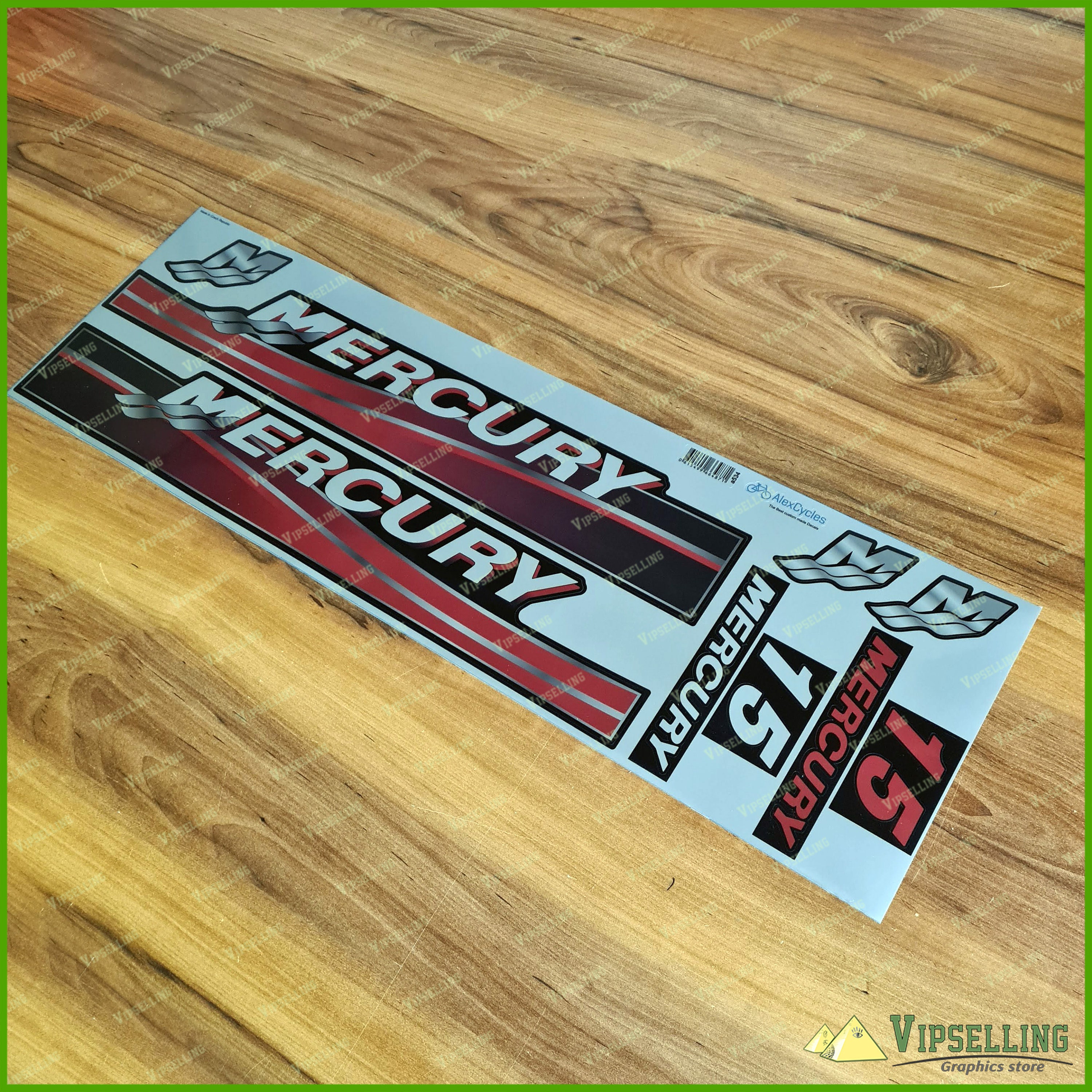 Mercury 15HP Outboard Motor Decals Stickers Set - Etsy
