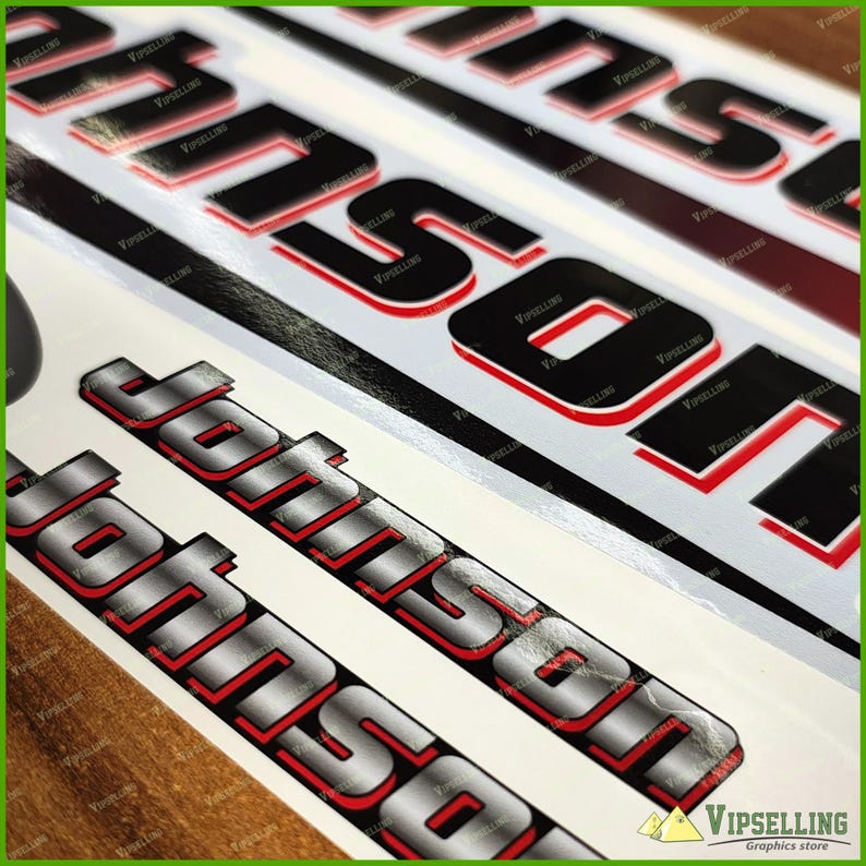 JOHNSON Outboard Motor 2.5HP 3.5HP Replacement Die Cut Stickers Decals ...