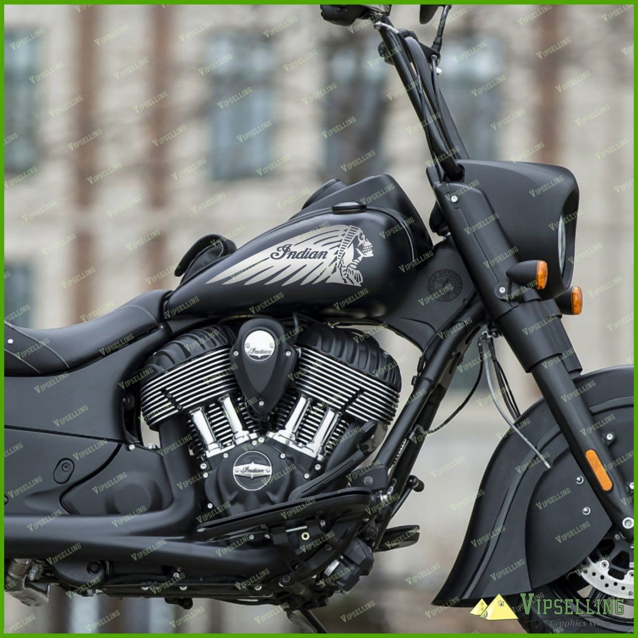 Indian Skull Motorcycle Fuel Gas Tank Decals Stickers Cute Vinyl Custom ...