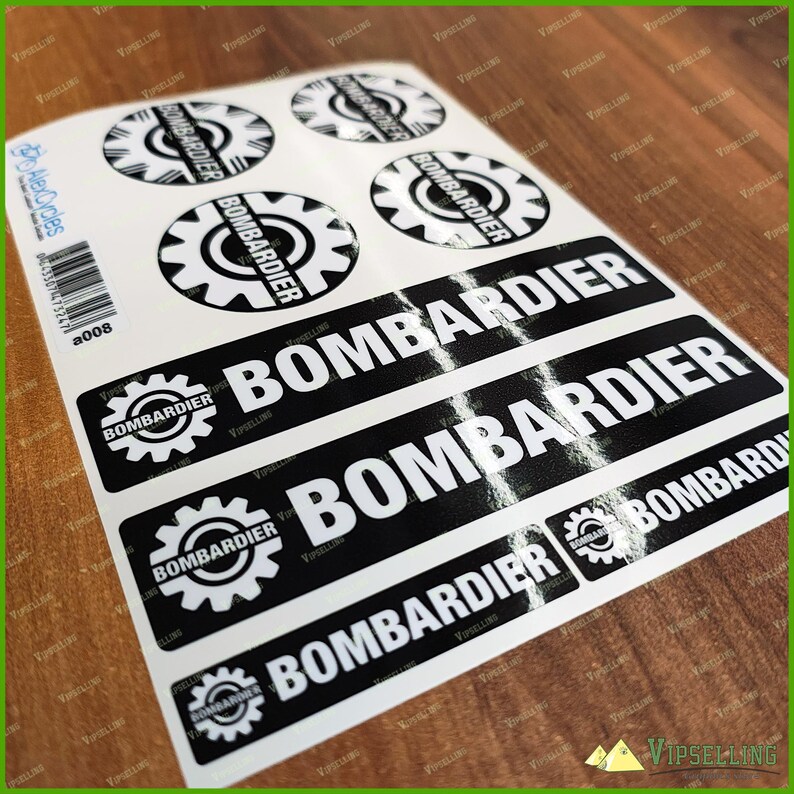 Bombardier Sea Doo Vinyl Decal Sticker Logo Emblem White Clear 2" 51mm ...