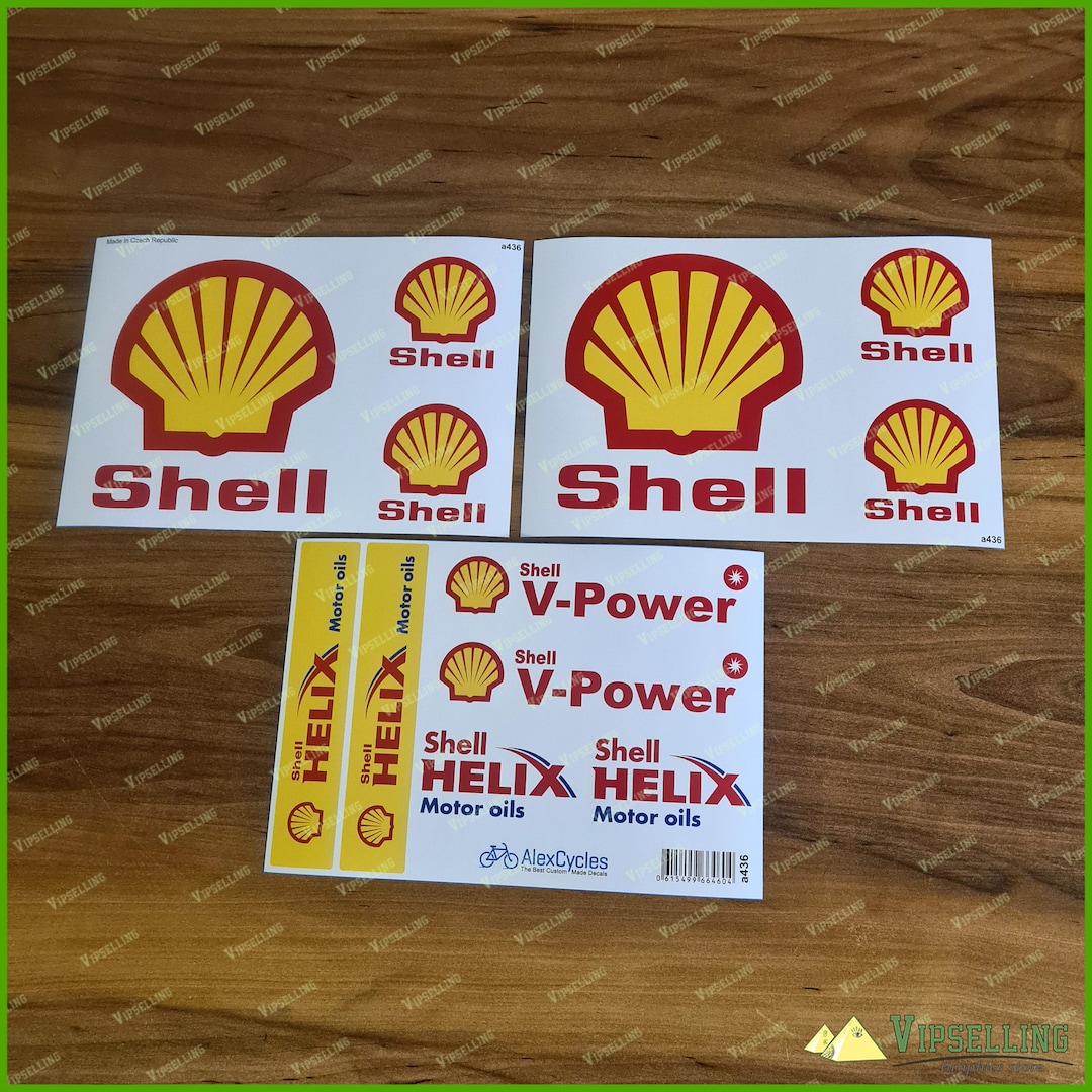 Shell Oil Petrol Racing Rally 4x4 Decals Stickers Set Fuel V-power Kit ...