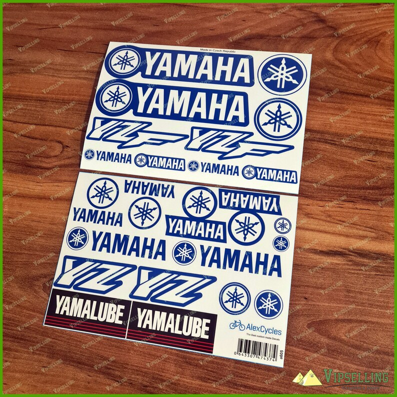 Yamaha Factory Racing Motorbike Motorcycle 25 Laminated Decals Stickers ...