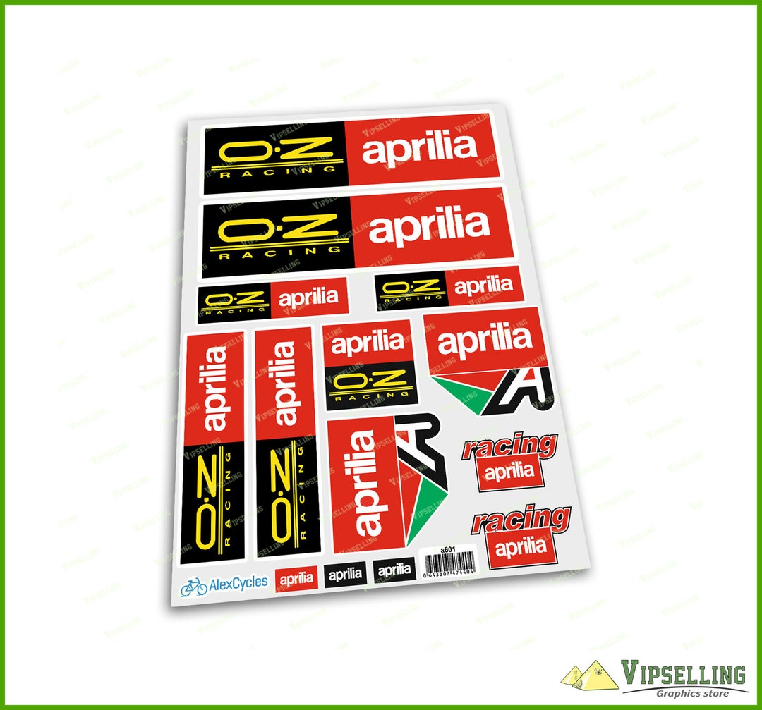 Aprilia Motorcycle Scooter Bike Motorbike Team Racing Kit Decals ...