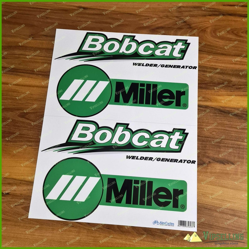 Bobcat Miller Welder Generator Laminated Decals Stickers Set Kit High ...