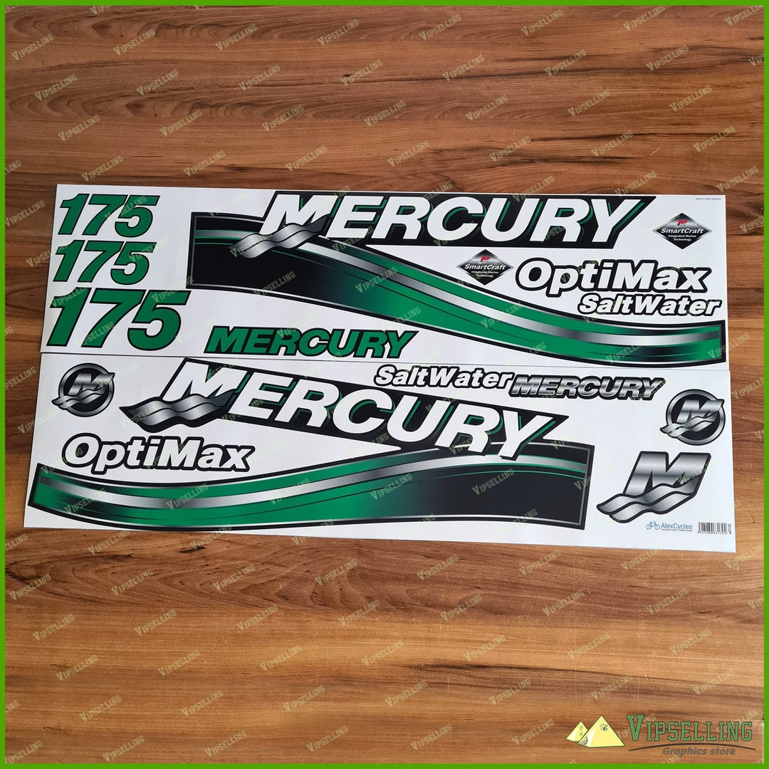 Mercury Optimax Salt Water 125 150 175 200 225 250 300 HP Green ...