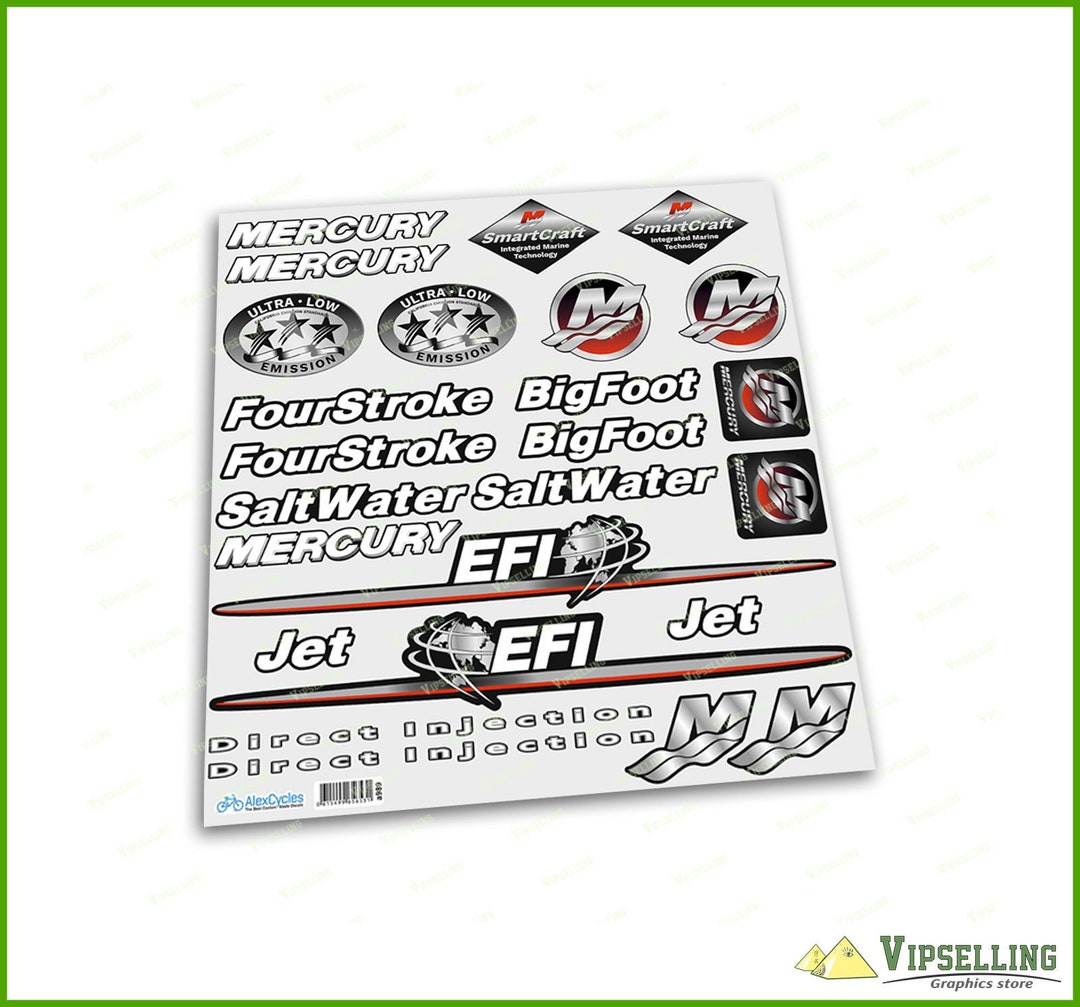 Mercury Additional Different Outboard Decals Stickers Set - Etsy