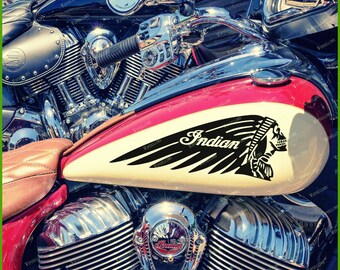 Custom Indian Skull Motorcycle Gas Tank Decals 2PC Set New Universal - Etsy