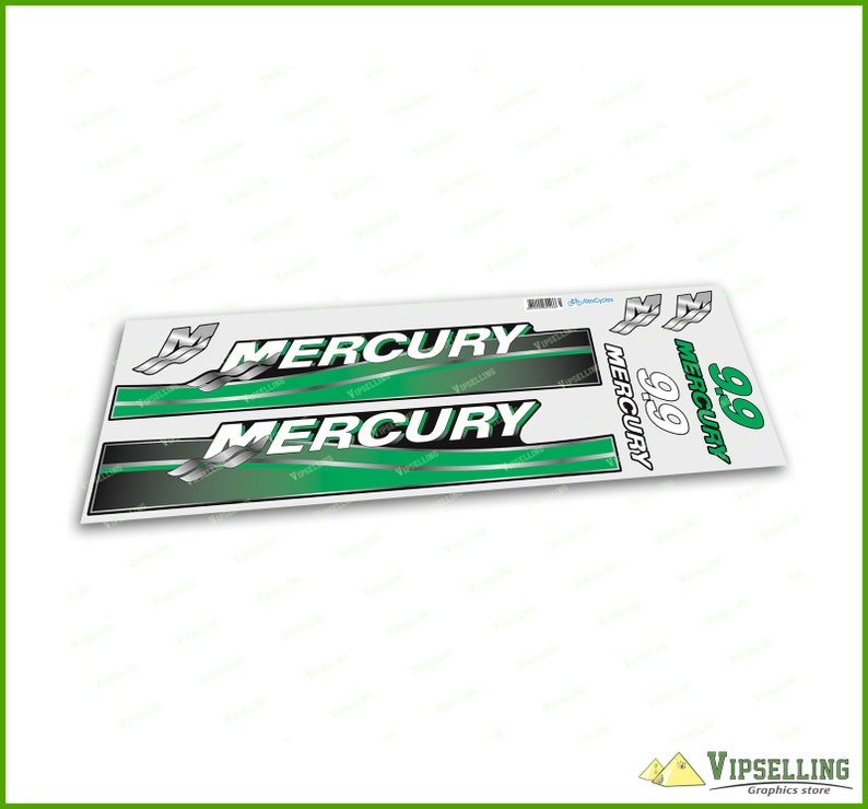 Mercury 9.9HP Outboard Motor Decals Stickers Set - Etsy