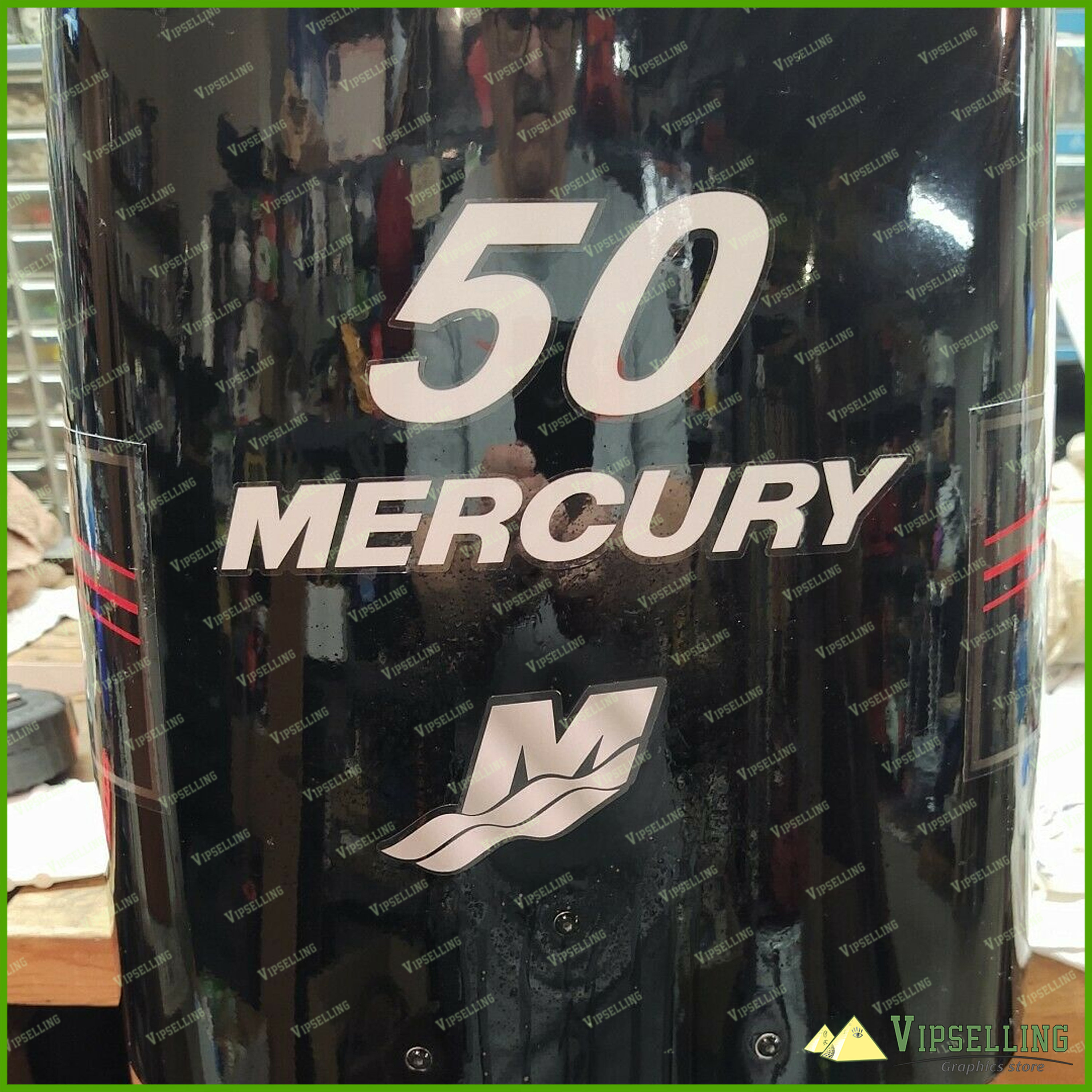 Mercury Elpto 50HP Outboard Motor Decals Stickers Cute High Quality ...