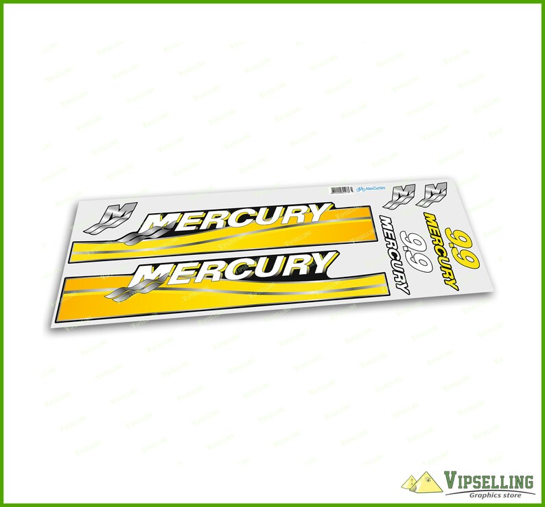Mercury 9.9HP Outboard Motor Decals Stickers Set - Etsy