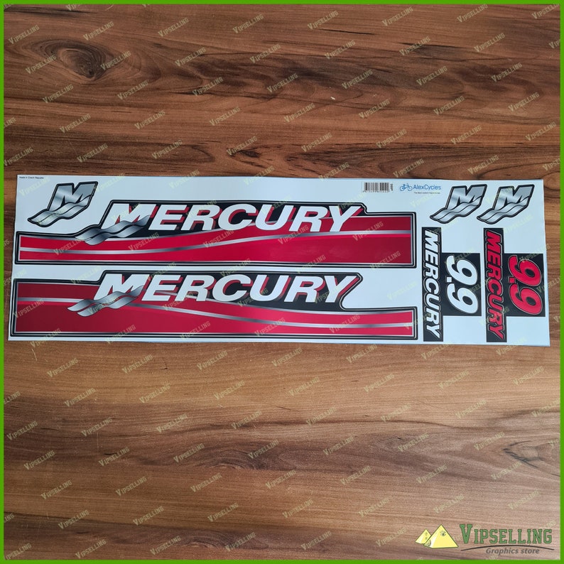 Mercury 9.9HP Outboard Motor Decals Stickers Set - Etsy