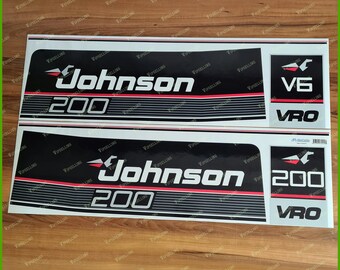 JOHNSON 1989 1990 110 HP V4 Motor Horse Power VRO Laminated Vinyl ...