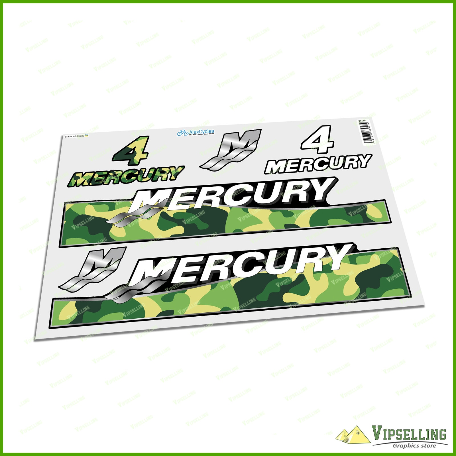 Mercury Marine 4HP Outboard Motor Decals Stickers Boat Kit - Etsy