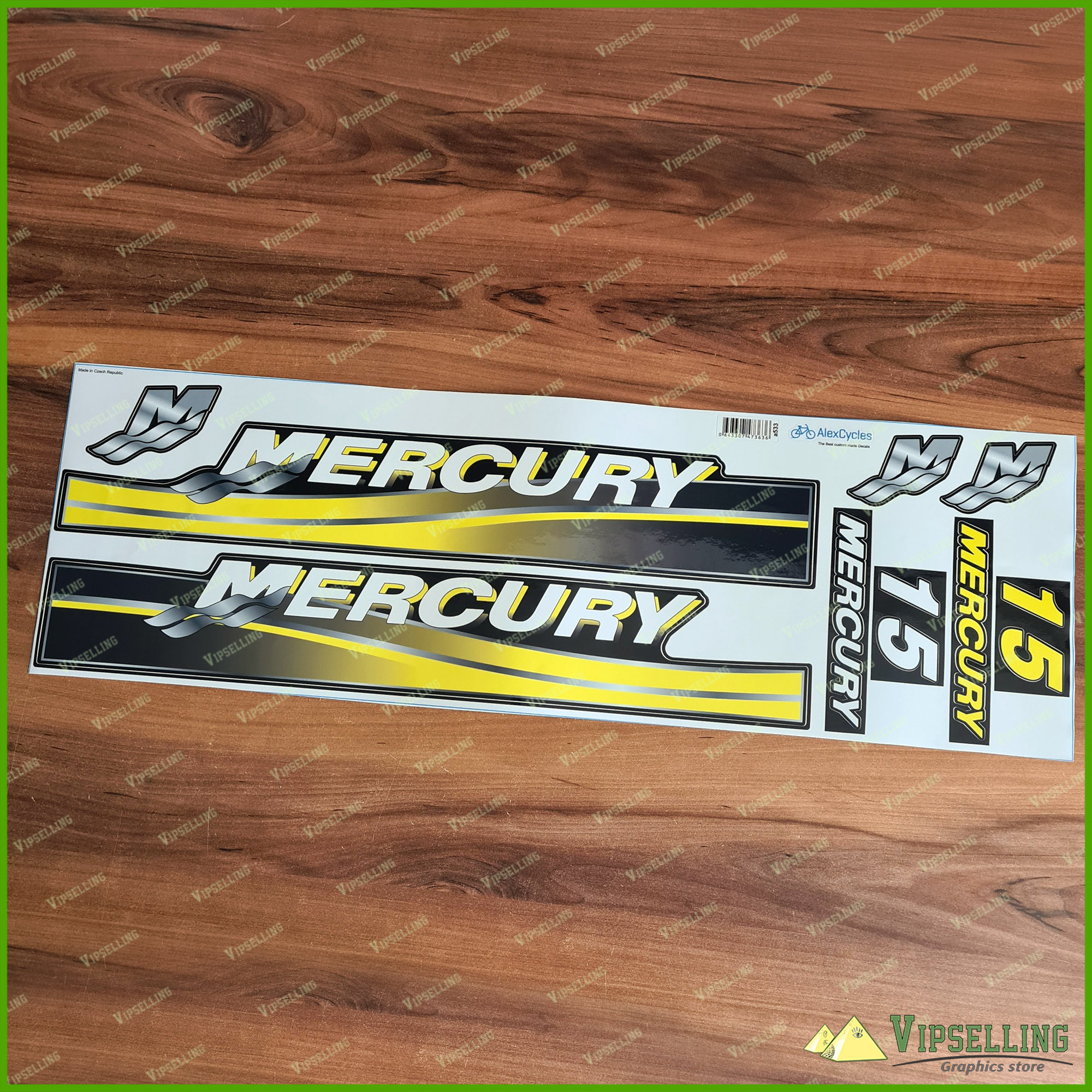 Mercury 15HP Outboard Motor Decals Stickers Set - Etsy