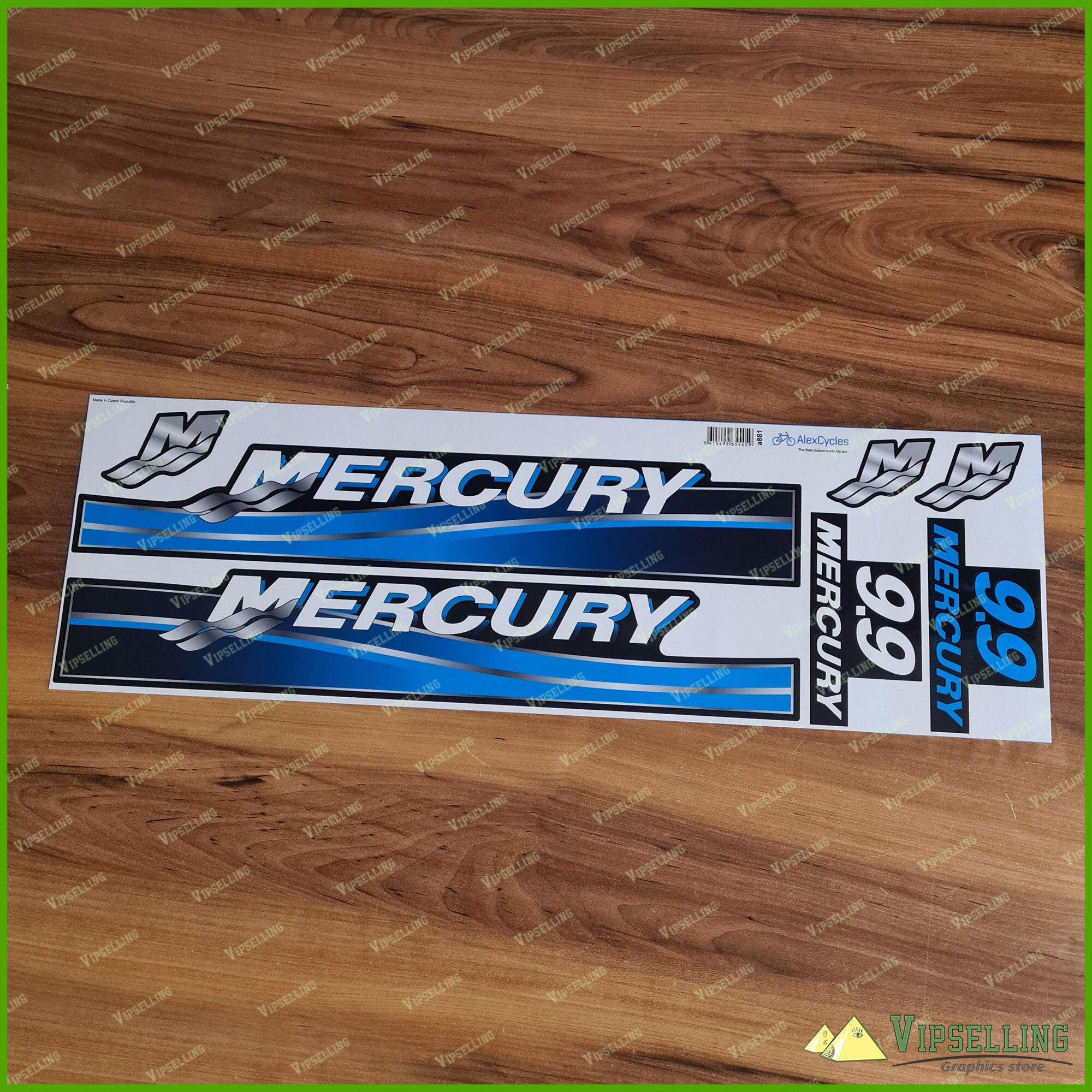 Mercury 9.9HP Outboard Motor Decals Stickers Set - Etsy