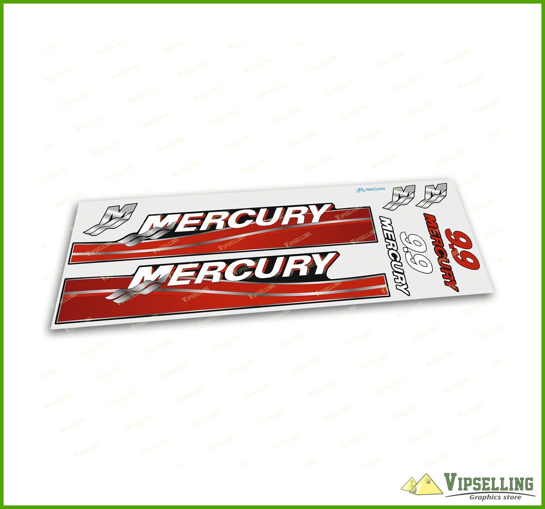 Mercury 9.9HP Outboard Motor Decals Stickers Set - Etsy