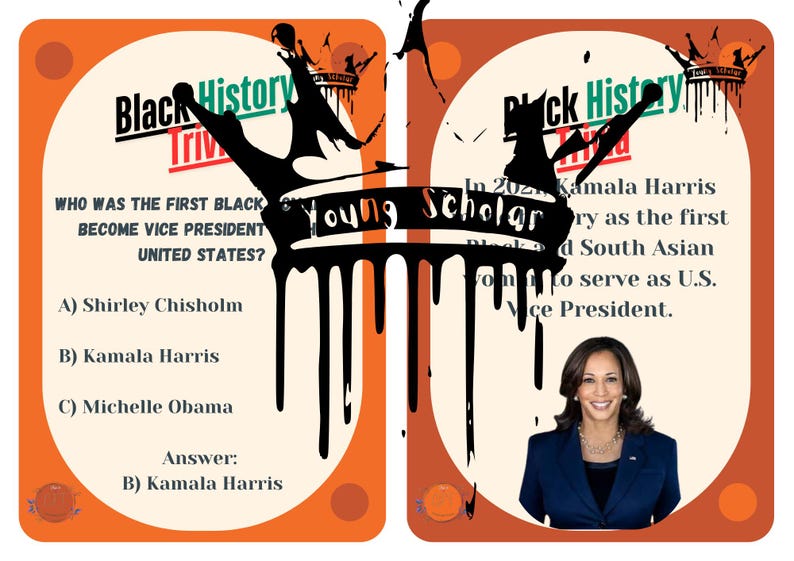 Black History, Trivia Cards - Etsy